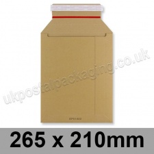 EzePack, Solid All Board Envelopes, 120 x 120mm square, Manilla - Box of 100 - UK Postal Packaging