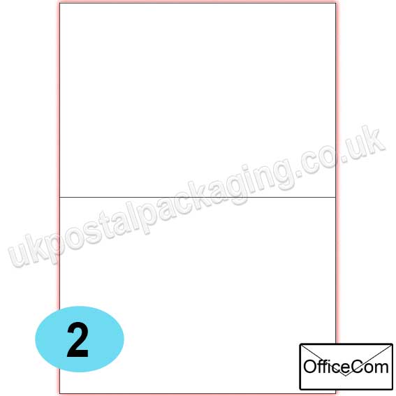 OfficeCom, Multipurpose White Office Labels, 210 x 149mm, 100 sheets ...