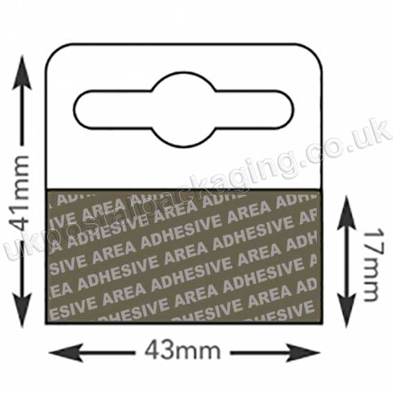 Rigid, Mediumweight Self Adhesive Euro Slot Hangers (Hang Tabs) - Pack ...