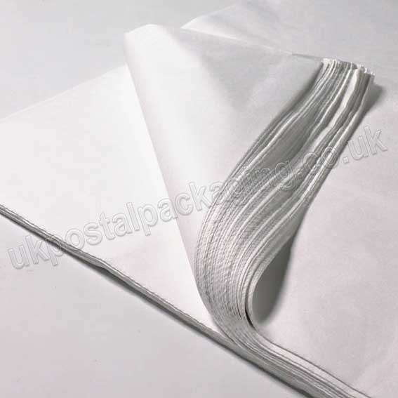 White Machine Glazed (MG) Acid Free Tissue Paper, 450 x 700mm, 14gsm ...